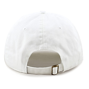 The Hat Depot Women Men Blank Washed Low Profile Cotton and Denim Baseball Cap Hat (White)