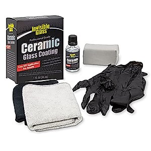 Invisible Glass 95151 Ceramic Glass Coating Professional Grade Windshield Hydrophobic Protection Heat Resistant Doubles Glass Hardness Great for First Timers, Weekend Washers, and Detailing Fanatics
