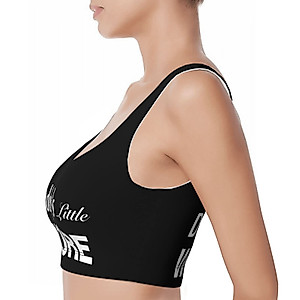 Daddy's Little Whore Yoga Sports Bra for Women, Comfortable Yoga Bras Fitness Workout Tops Running Bra with Removable Pads