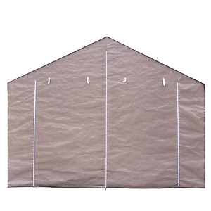 10' x 20' Tan Canopy Entrance Panel with Zippers (Front Panel)