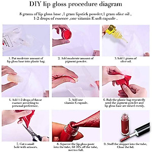 Skynest Lip Gloss Base, DIY Lip Gloss Moisturizing, Non-Sticky, Vegan Lip Makeup Oil(1Pack 50ML+3 Packs 20ML)