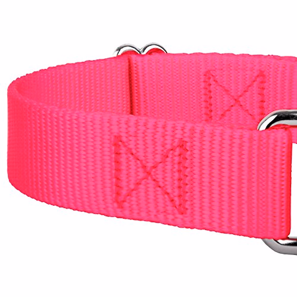 Country Brook Petz - Hot Pink Martingale Heavy Duty Nylon Dog Collar - 21 Vibrant Color Options (1 Inch Width, Medium)