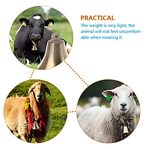 4pcs Sheep Grazing Bell Loud Cattle Bell Farming Accessory Copper Grazing Bell Horse Hanging Bells Bell for Farming Cattle Loud Bell Hanging Grazing Bell Cow and Sheep Bells