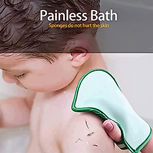 AAOCLO Upgraded Exfoliating Glove, Sponge Bath Wipe Gloves, Painless Back Scrub, Bath Towel, Mud Scrub Towel, Bath Artifact