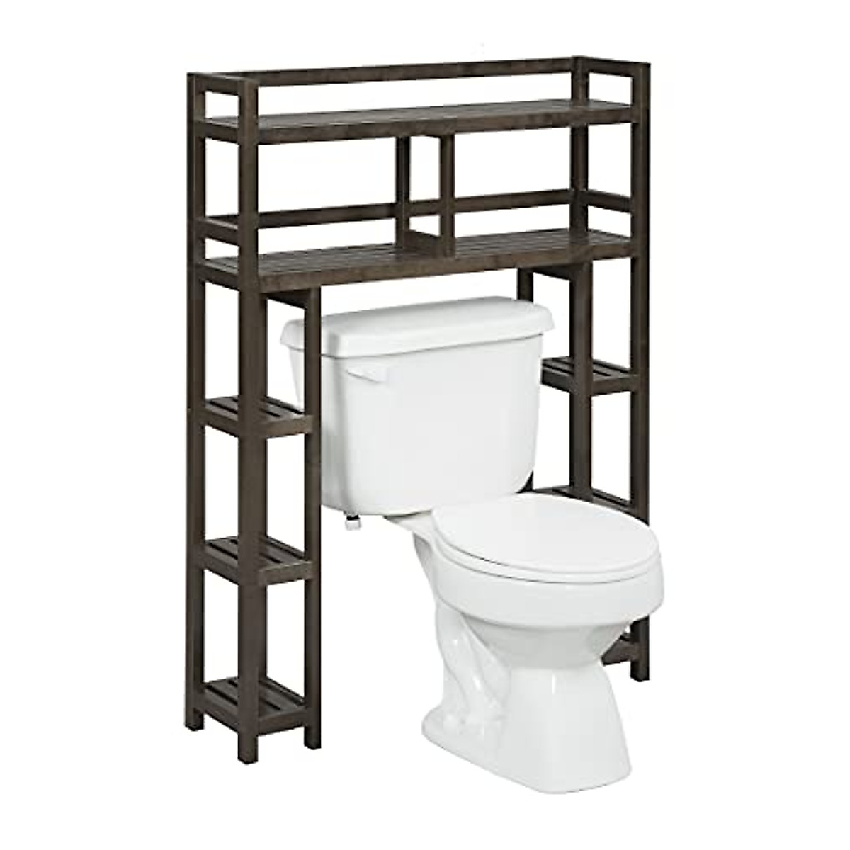 New Ridge Home Goods New Ridge Home Solid Wood Over The Toilet Bathroom Storage, ESPRESSO