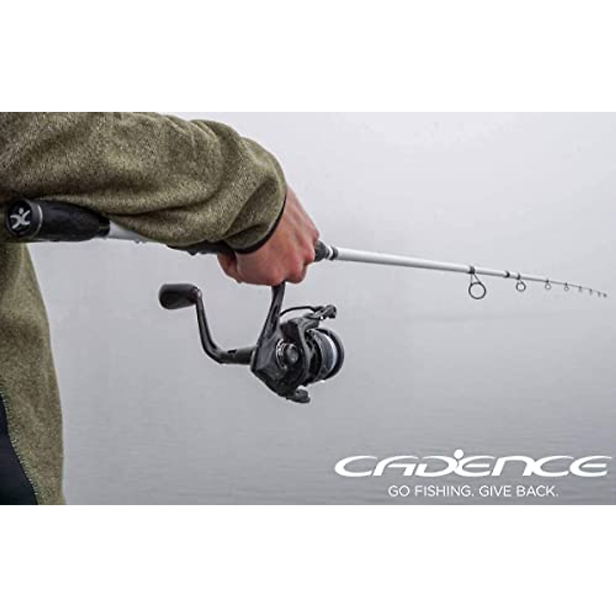 Cadence CC5 Spinning Combo Lightweight with 24-Ton Graphite 2-Piece Graphite Rod Carbon Fiber Drag System Smooth Strong Carbon Composite Frame & Side Plates Reel & Rod Combo(CC5-3000-70M)