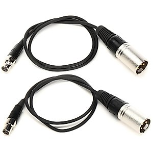 Zoom TXF-8 Balanced TA3 to XLR Cable, 2 Pack, For the F8n Field Recorder and Other Devices, Female TA3 Mini XLR to Male Full Size XLR