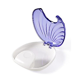 JMU Retainer Case, Orthodontic Retainer Case, Dental Mouth guard Container Denture Case, Purple