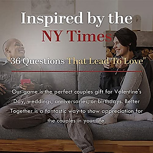 BETTER TOGETHER Couples Games Questions Card - Date Night 100 Fun Romantic Relationship Conversation Cards for Couple Game Gift - Adults were Really in Love Edition Activities Tonight Card Deck