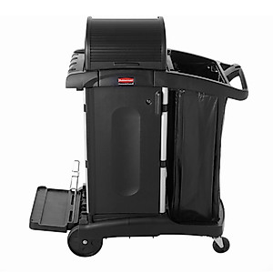 Rubbermaid Commercial Products Housekeeping Cart, 53-1/2-Inch Height, 48-1/4-Inch Length X 22-Inch Width, Black, FG9T7500BLA