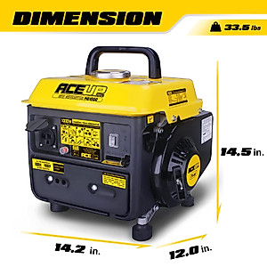 Aceup Energy 1,000W Gas-Powered Generator, Portable Generator Camping Ultralight, EPA & CARB Compliant