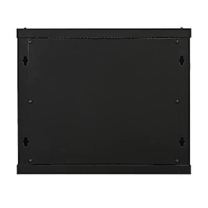 9U Professional Wall Mount Network Server Cabinet Enclosure 19-Inch Server Network Rack Meshed Door Low-Profile Black