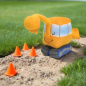 MerryMakers Little Excavator Plush Toy, 7-Inch