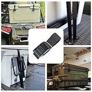 Omoojee Cooler Tie Down Kit, Fixed Straps for YETI and for RTIC Coolers to Boat, Deck, Truck Bed, Prevent Sliding