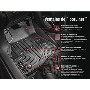 WeatherTech Custom Fit FloorLiners for Ford Super Duty, F-150-2nd Row (446975), Black