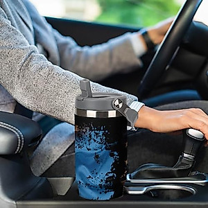 Combined Guatemala America Flag 1 30 OZ Insulated Tumblers with Handle And Straw Leakproof Vacuum Insulated Stainless Steel Water Bottle for Car Fishing Travel