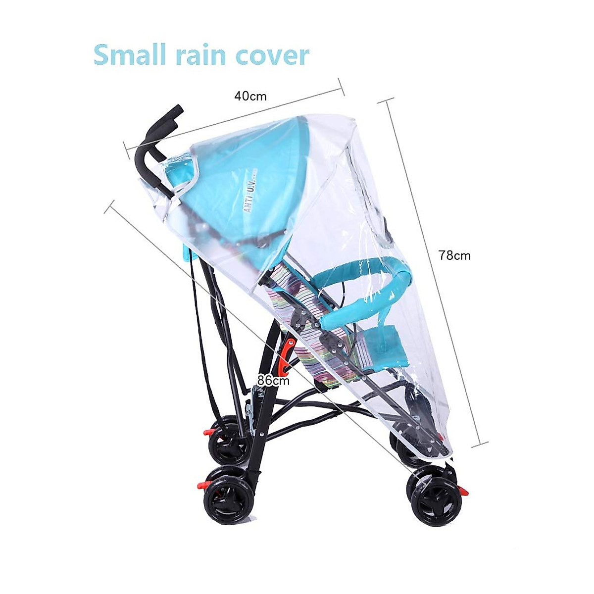 Universal Waterproof Baby Pushchair Rain Cover for Stroller Waterproof Windproof Dust Snow Weather Transparent Baby Carriage Cover