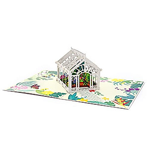 Liif Mother's Day Greenhouse 3D Greeting Pop Up Card For All Occasions, Mother's Day, Father's Day, Anniversary, Thinking Of You, Get Well, Birthday Card for Her, Mom, Wife, Women, Sister | With Message Note & Envelop