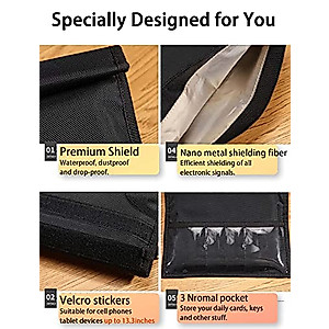 ONEVER 【35 * 45Cm Faraday Bag and 【Smartphone Faraday Bag】