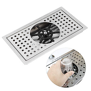 Pitcher Rinser,304 Stainless Steel Bar Glass Cleaning Rinser Cup Washing Machine Glass Rinser,Drain and Drip Tray Cup Washer for Sink,Cup Washer Spray Rinser for Hotel Cafe Restaurant