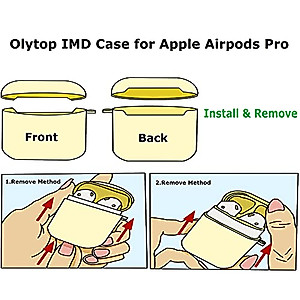 AirPods Pro Case Flower, Olytop Cute Hard Ladybugs Apple Airpods Pro Protective Case Cover Women Shockproof Cover Girls with Keychain for Apple AirPods Pro 2019 Charging Case - Flower/Cactus