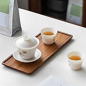 GEEKLLS Breakfast Tray Natural Wooden Tray Rectangular Plate Fruit Snacks Food Storage Trays Hotel Home Serving Tray Decorate Supplies