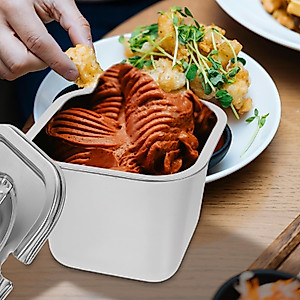 PRETYZOOM Freezer Stainless Steel Container Ice Cream Storage Box Metal Container with Lid Storage Containers Ice Cream Tub Ice Cream Storage Tubs Freezer Container Stainless Steel Storage Containers