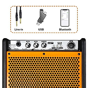 Coolmusic Keyboard AMP 20W Bluetooth Keyboard Amplifier,Electric Drum Speaker/Amplifier