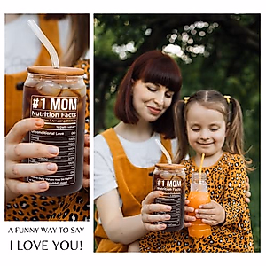 Gifts for Mom from Daughter Son - Mom Gifts for Christmas, Mom Christmas Gifts, Christmas Gifts for Mom - Mom Birthday Gifts, Birthday Gifts for Mom - Mother Gifts, New Mom Gifts for Women - Can Glass