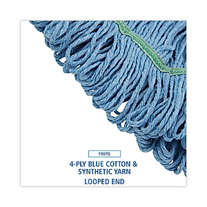 Boardwalk BWK502BLNB Super Loop Wet Cotton/Synthetic Mop Head - Medium, Blue