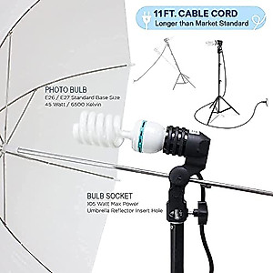 LimoStudio 10 x 9.6 ft. Heavy Duty Backdrop Stand / 10 x 20 ft. Green Background Screen / 700W Continuous Output Umbrella Lighting Kit, AGG408