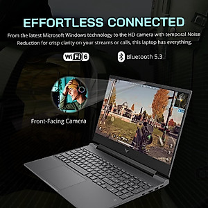 HP Victus Gaming Laptop 2023 Newest, 15.6" FHD 144Hz Display, AMD Ryzen 5 7535HS Processor, NVIDIA GeForce RTX 2050 Graphics, 64GB DDR5 RAM, 2TB SSD, with Mouse, Backlit Keyboard, Windows 11 Home