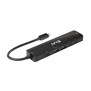 Club 3D CSV-1596 USB Gen1 Type-C, 6-in-1 Hub with HDMI 8K30Hz-4K120Hz, 2xUSB Type-A, RJ45 and 2xUSB Type-C, Data and PD Charging 100 watt