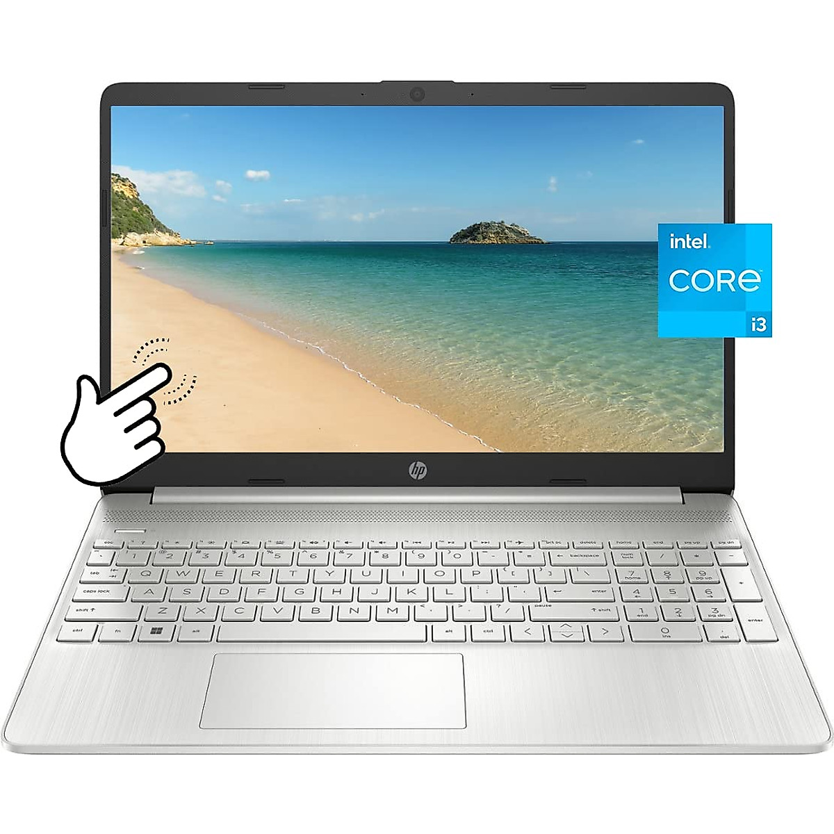 HP 2023 15.6" HD Touchscreen Laptop, Intel 11th Gen Core i3-1115G4 (Up to 4.1GHz, Beat i5-1030G7), 8GB RAM, 256GB PCIe SSD, Numpad, HDMI, USB A&C, Fast Charge, WiFi, Up to 8.5 Hours, Win11 S Mode