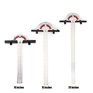 T-Type Woodworkers Edge Rule, 0-70°Adjustable Edge Angle Measure Tool,Stainless Steel Scriber Measuring Caliper for Student Drawing and Woodworkers Build Furniture (20 inch)