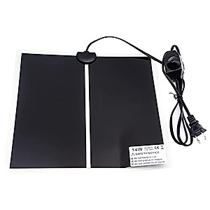 APlayfulBee Reptile Heating Pad with Temperature Adjustment 7W/ 14W/ 20W Under Tank Terrarium Heater Heat Mat for Turtle, Tortoise, Snakes, Lizard, Gecko (14W)