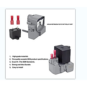 2319792 W10189190 W10197428 QD TSD2 Refrigerator Start Device Combination W10662129 Capacitor Compatible with Kenmore Electrolux Whirlpool Freezer Compressor Start Relay 241527803 241941003 2255198