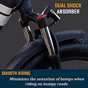 EZ BREEZE Electric Bike for Adults -Fat Tire E-Bike Commuting |750W Motor |48V 14ah Battery W/Fast Charge |Electric Bicycle for Men Women -Dual-Disc Brake |Snow Beach Mountain |7-Speed, 26"