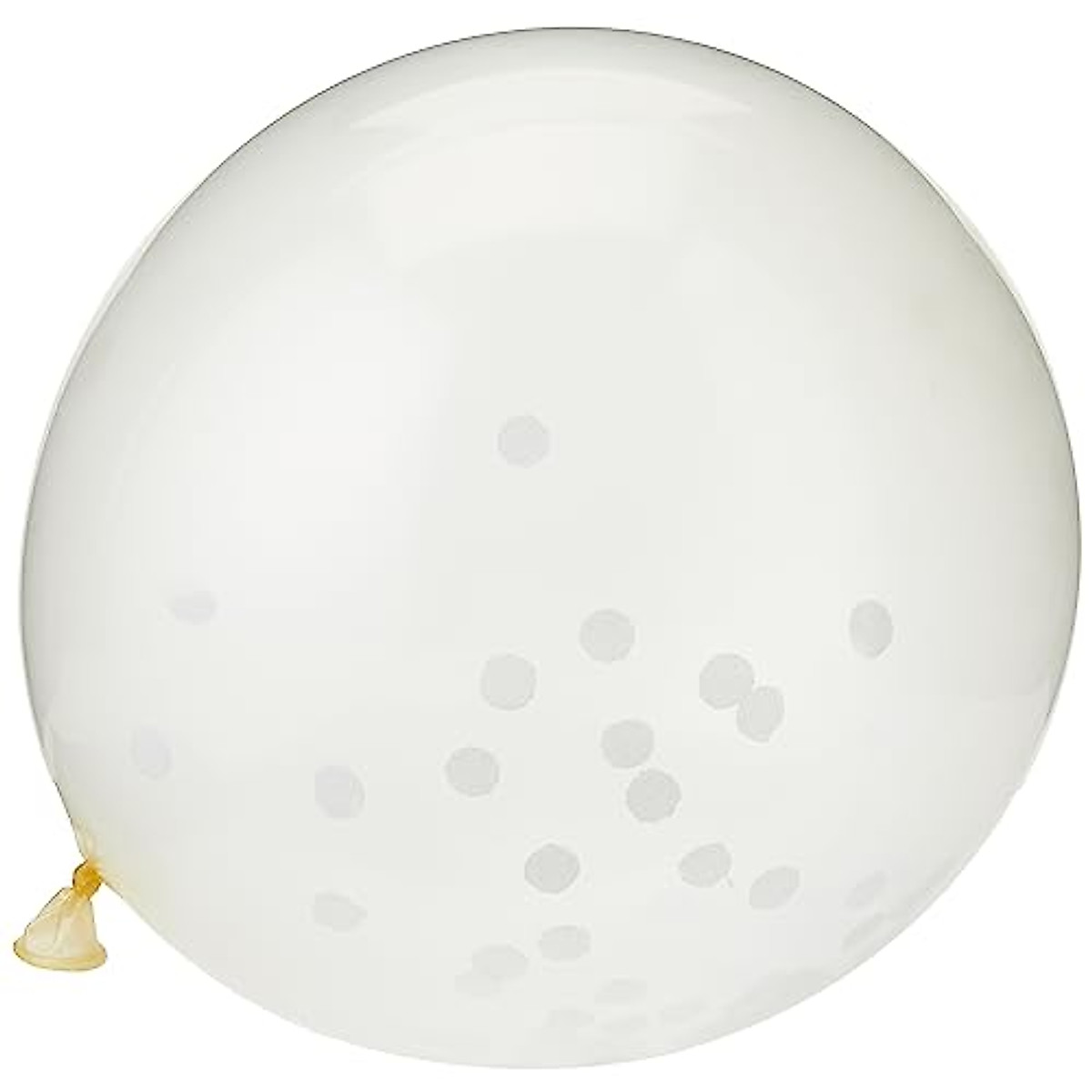 Unique 58114 Clear Party Balloons with White Confetti, 6 in 1 Pack 12"