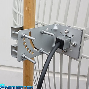 Premiertek Outdoor 2.4GHz 24DBI Directional High-Gain N-Type Female Aluminum Die Cast Grid Parabolic Antenna (ANT-GRID-24DBI)