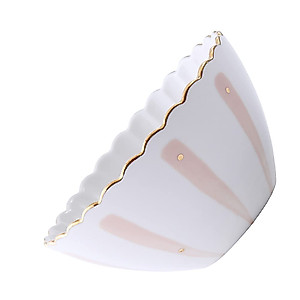 FRCOLOR Ceramic Fruit Bowl Porcelain Dessert Plate Bowl Flower Shaped Bowl Salad Bowl Dish Plate Kitchen Gadgets Pink