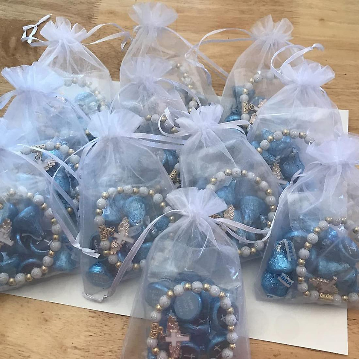 Jwenic 100 Pcs Gifts Organza Bags 4x6 Inch Silver Gray Drawstring Sheer Fabri Crecycled Shiny Portable Pouch for Jewelry Baby Shower Christmas Toddler Twin Girl Party Favors Wedding Halloween Business