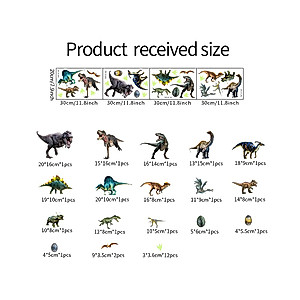 Dinosaurs Wall Decals Glow in The Dark Dinosaur Wall Stickers Removable Tyrannosaurus Wall Decor Dinosaur Eggs and Paw Print Wall Mural for Kids Nursery Living Room Bedroom Classroom Home Decoration