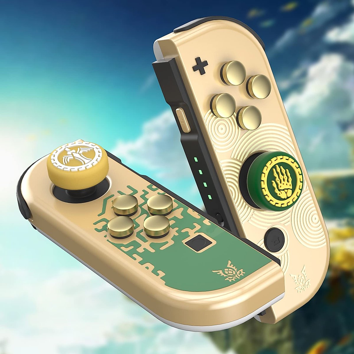Switch Button Caps, Switch OLED Thumb Grip Caps and Switch Dpad Caps - Yellow Green