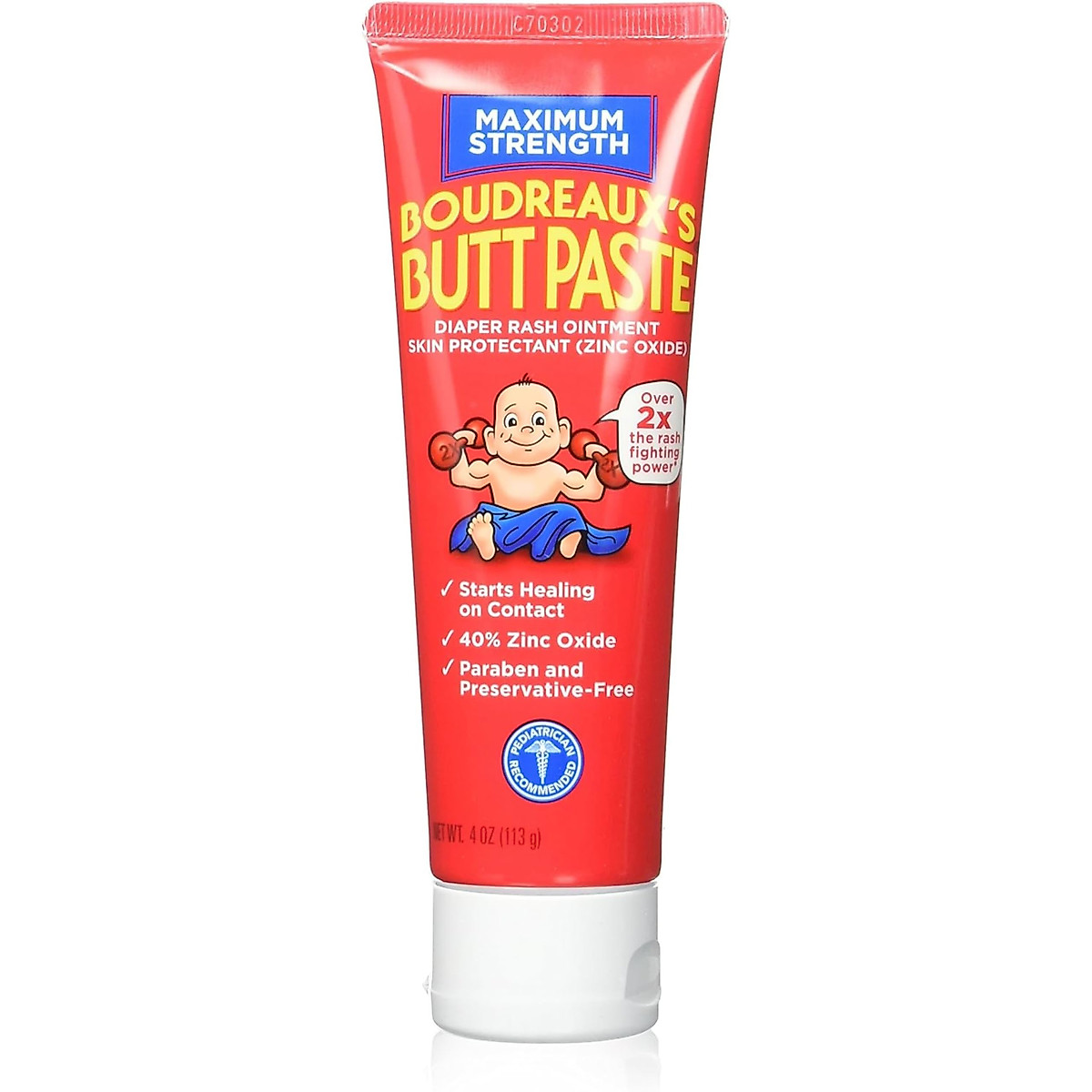 Boudreaux's Maximum Strength Butt Paste Ointment 4 oz (Pack of 6)
