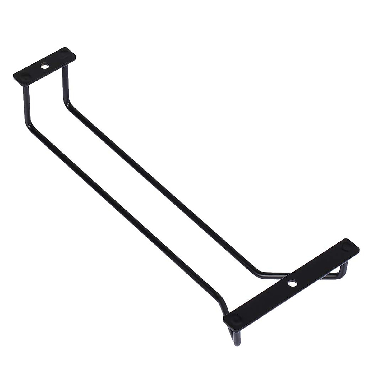 Dianoo Wine Glass Holder, Stemware Rack, Wine Glass Rack Under Cabinet With Screws, 27cm 1 Row Black