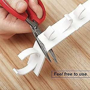 Plastic Kitchen Spice Rack Organizer 20 Spice Gripper Clip Strips Cabinet Door for Spice Containers - 4 Strips, Holds 20 Jars