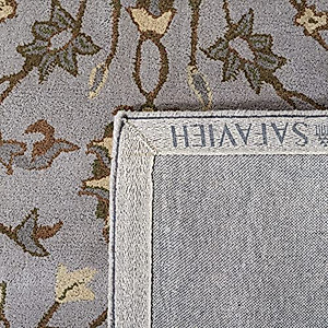 SAFAVIEH Heritage Collection Area Rug - 8' x 10', Beige & Grey, Handmade Traditional Oriental Wool, Ideal for High Traffic Areas in Living Room, Bedroom (HG862A)