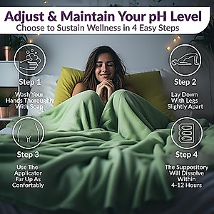 Intimate Rose Boric Acid Suppositories - Manages Odor - Promote pH Balance for Women Vaginal Health - 30-Count Medical Grade Boric Acid (600mg) + 7 Applicators