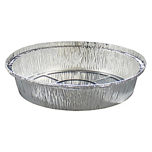 MontoPack 9 Inch Round Tin Foil Pans Disposable Aluminum - Freezer & Oven Safe - For Baking, Cooking, Storage & Reheating (100)